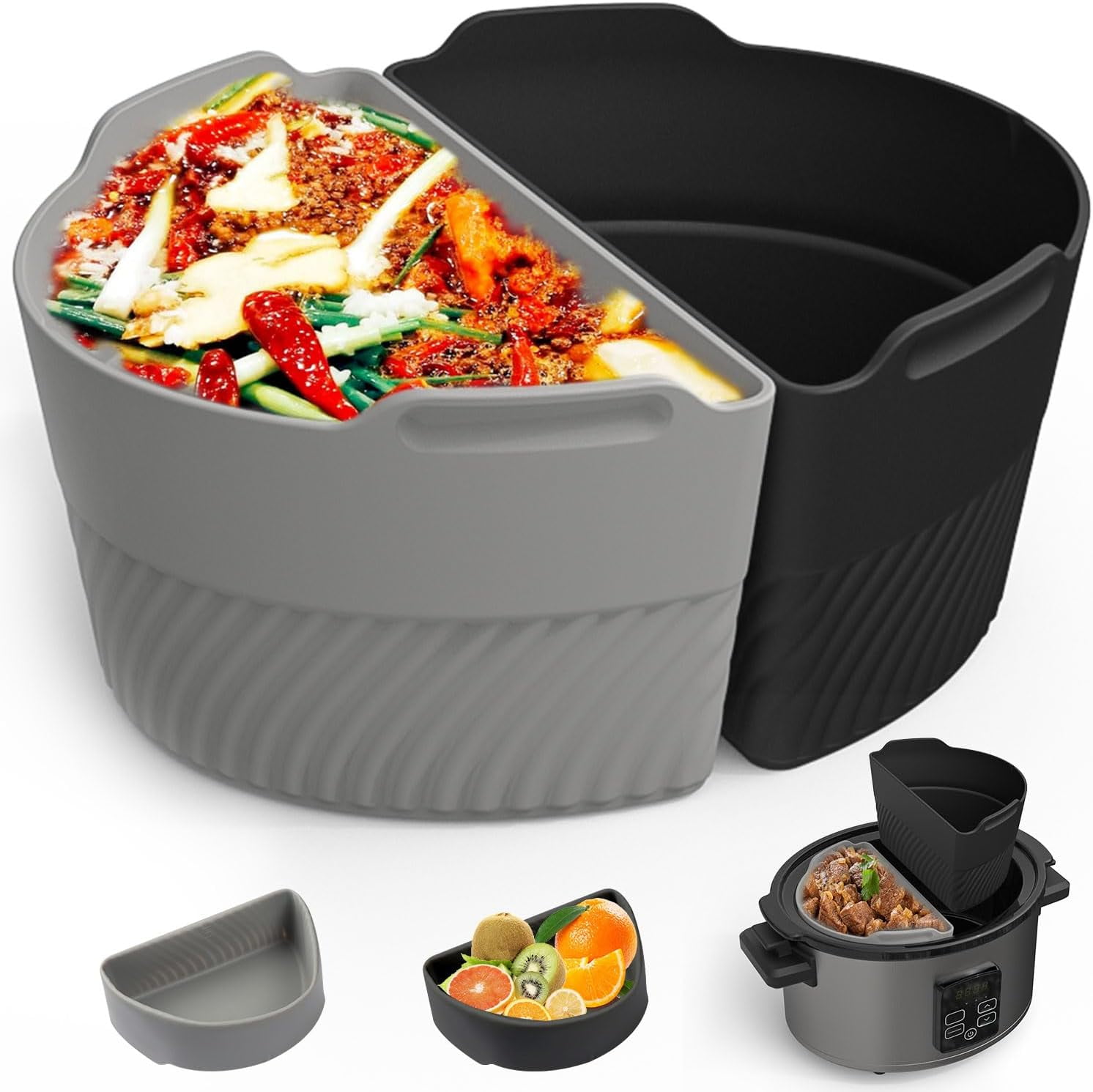 Silicone Slow Cooker Liners Compatible With Crock Pot 6-8 QT,Slow ...