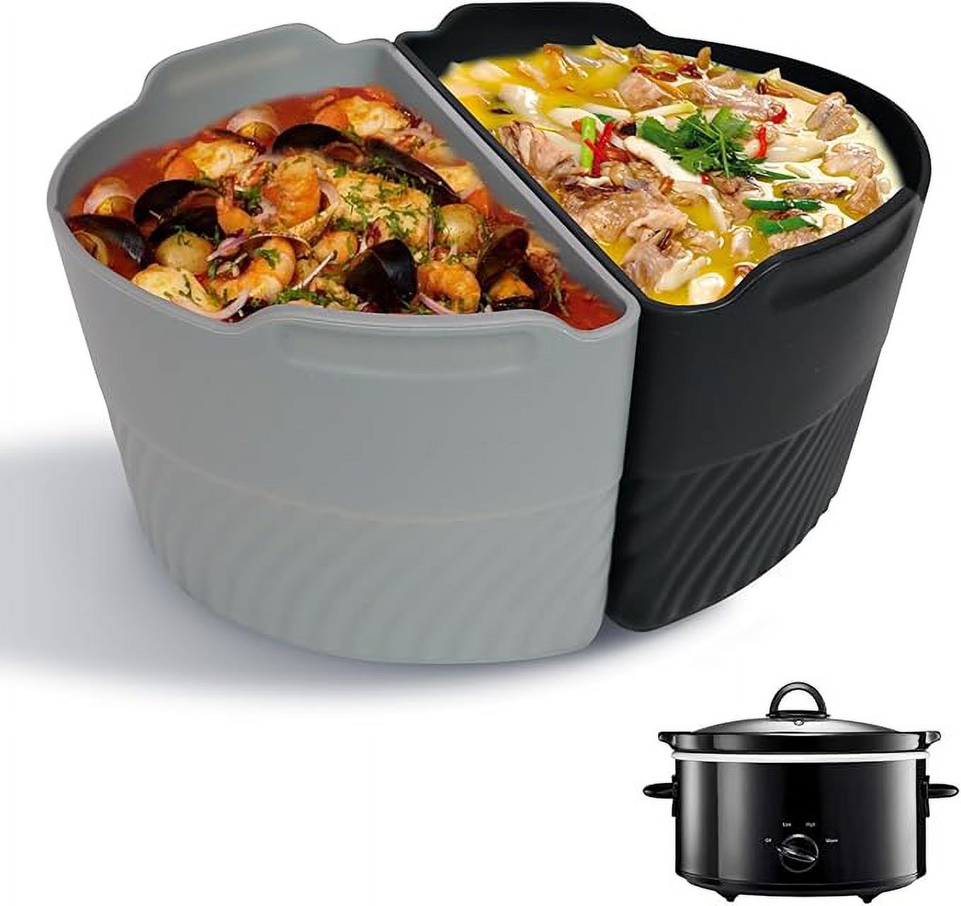 Silicone Slow Cooker Liners Compatible With Crock Pot 6-8 QT,Slow ...