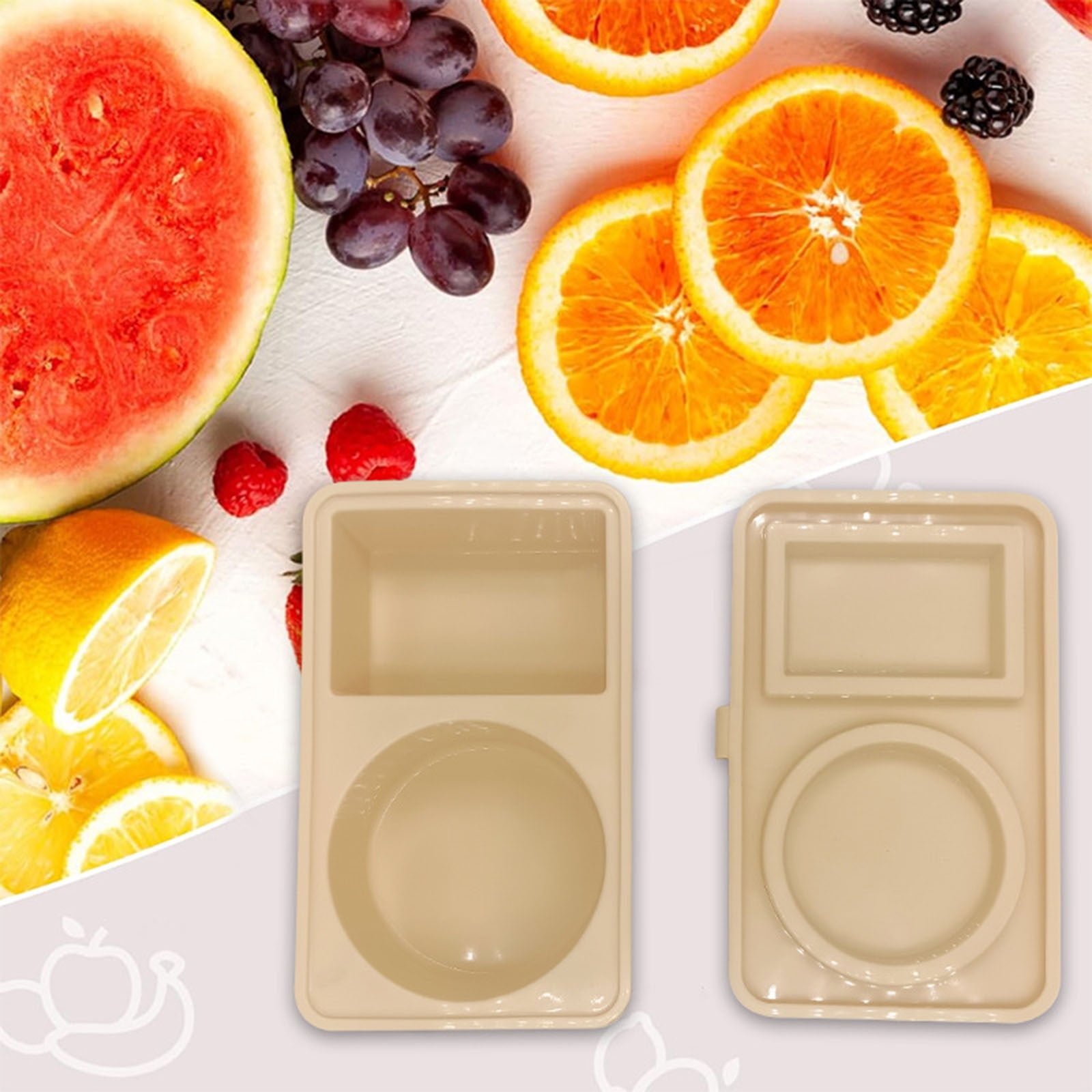 Silicone Snack Containers With Lids Reusable Double Compartment Snackle ...