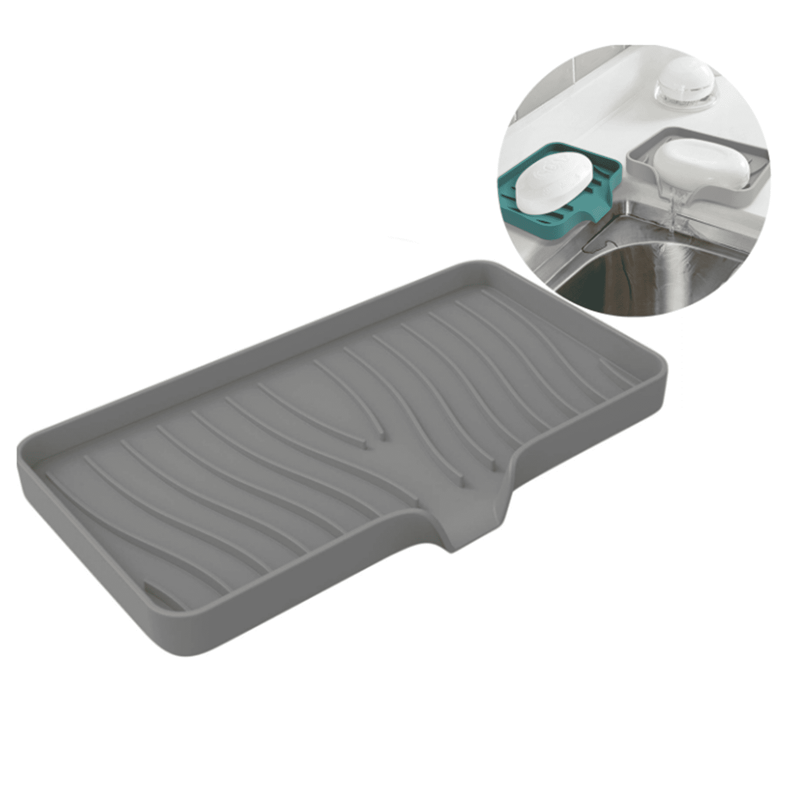 Silicone Soap Holder- Soap Dish with Drainage Perfect for Kitchen ...