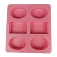 Silicone Soap Mold, 6 Cavities Soap Making Mould Mixed Patterns Hand ...