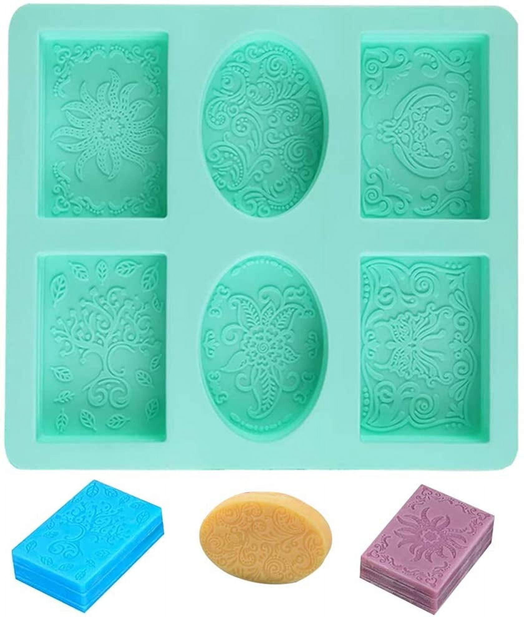 Silicone Soap Mold Soap Molds,Soap Mold,Silicone Soap Mold 6 Cavities ...