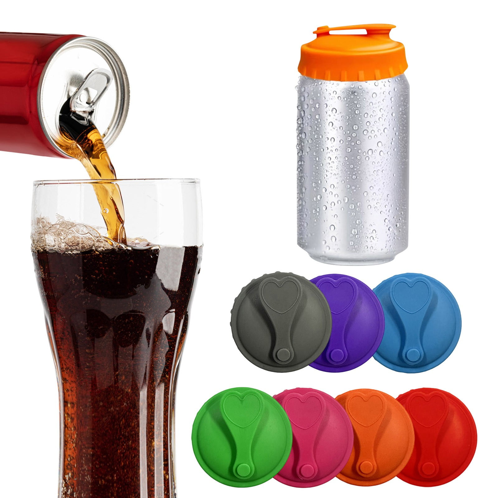 Silicone Soda Can Lids – BPA-Free Reusable Can Covers, Leak-Proof Can ...