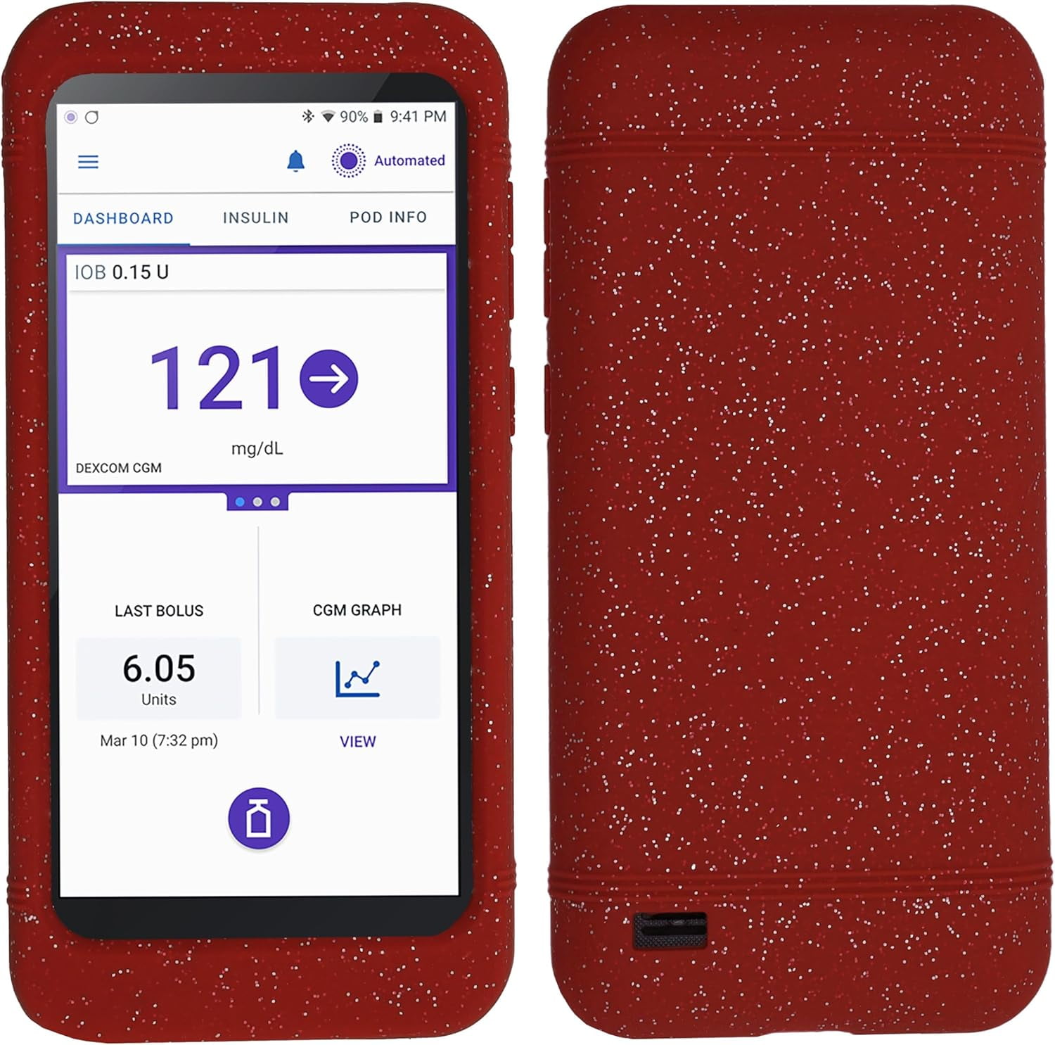 Silicone Soft Case for Omnipod 5 (BB-RED) - Walmart.com