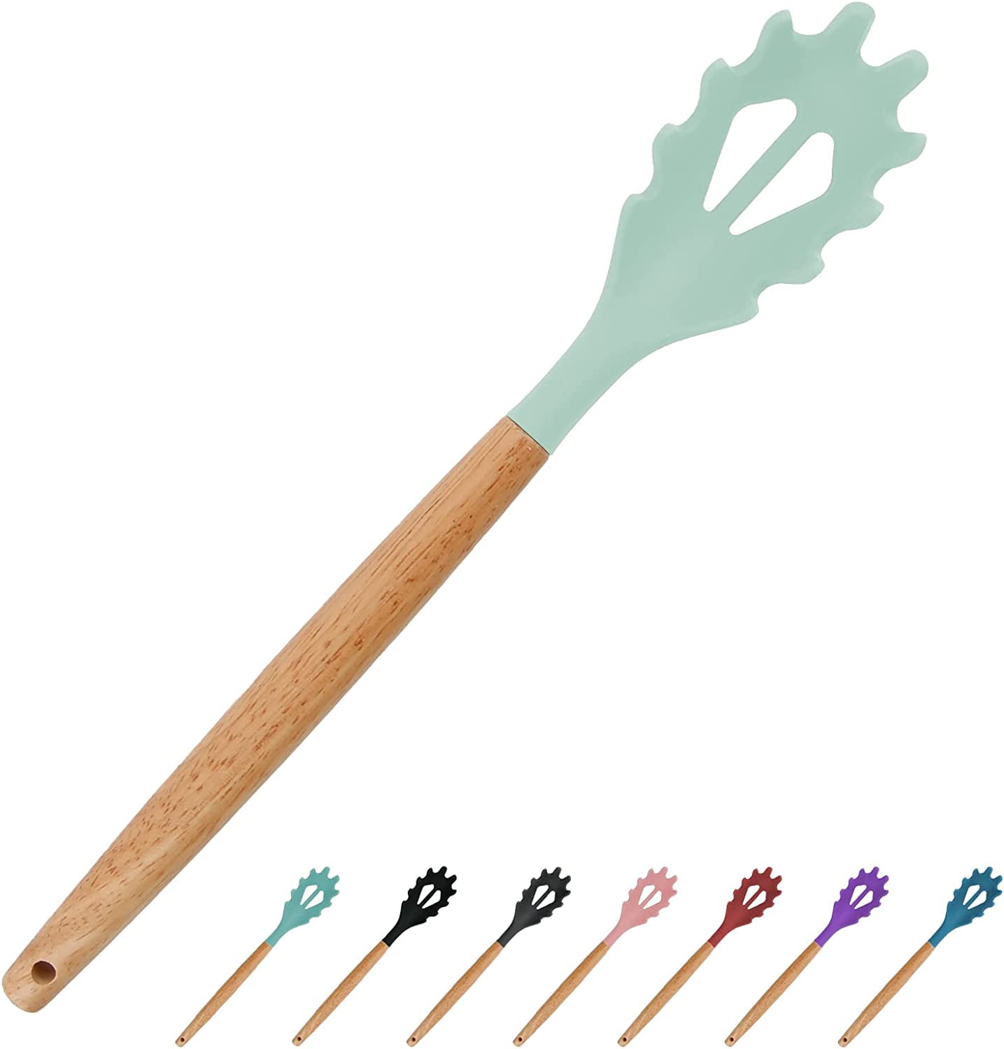 Silicone Spaghetti Spoon, Pasta Fork, 12.4 Inch Noodle Spoon, Pasta ...