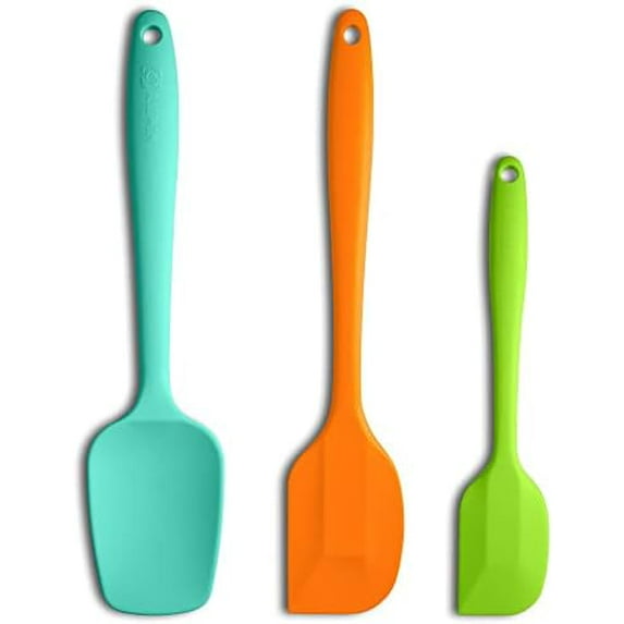 Silicone Spatula 3-piece Set, Ergonomic Handle High Heat-Resistant ...