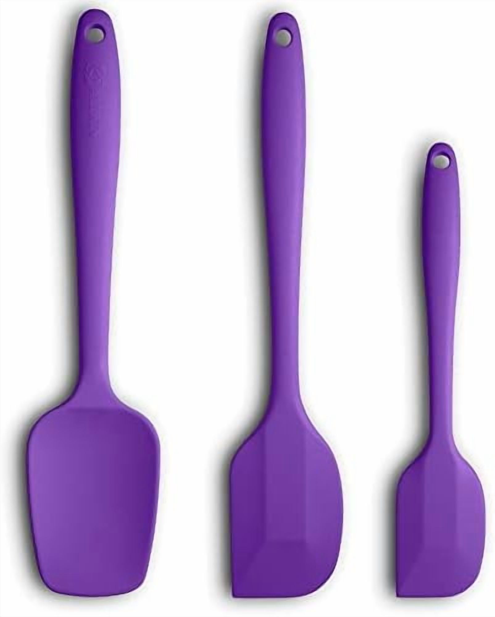 Silicone Spatula 3-piece Set, Ergonomic Handle High Heat-Resistant ...