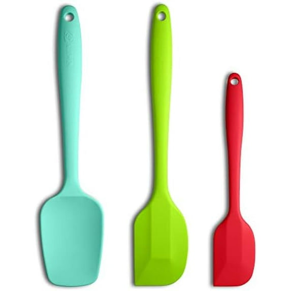Silicone Spatula 3-piece Set, Ergonomic Handle High Heat-Resistant ...