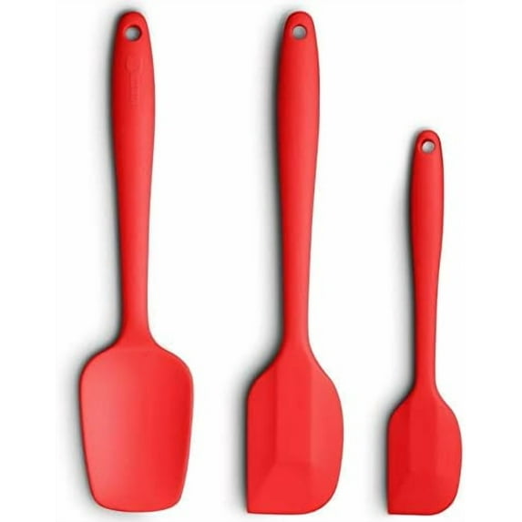 Silicone Spatula 3-piece Set, Ergonomic Handle High Heat-Resistant ...