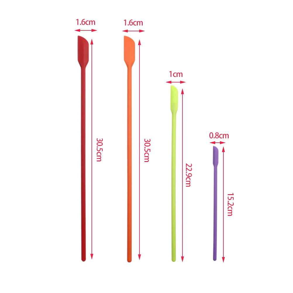 Silicone Spatula 4 Pack Mini Spatula Thin Jar Scraper Bottle Scraper ...