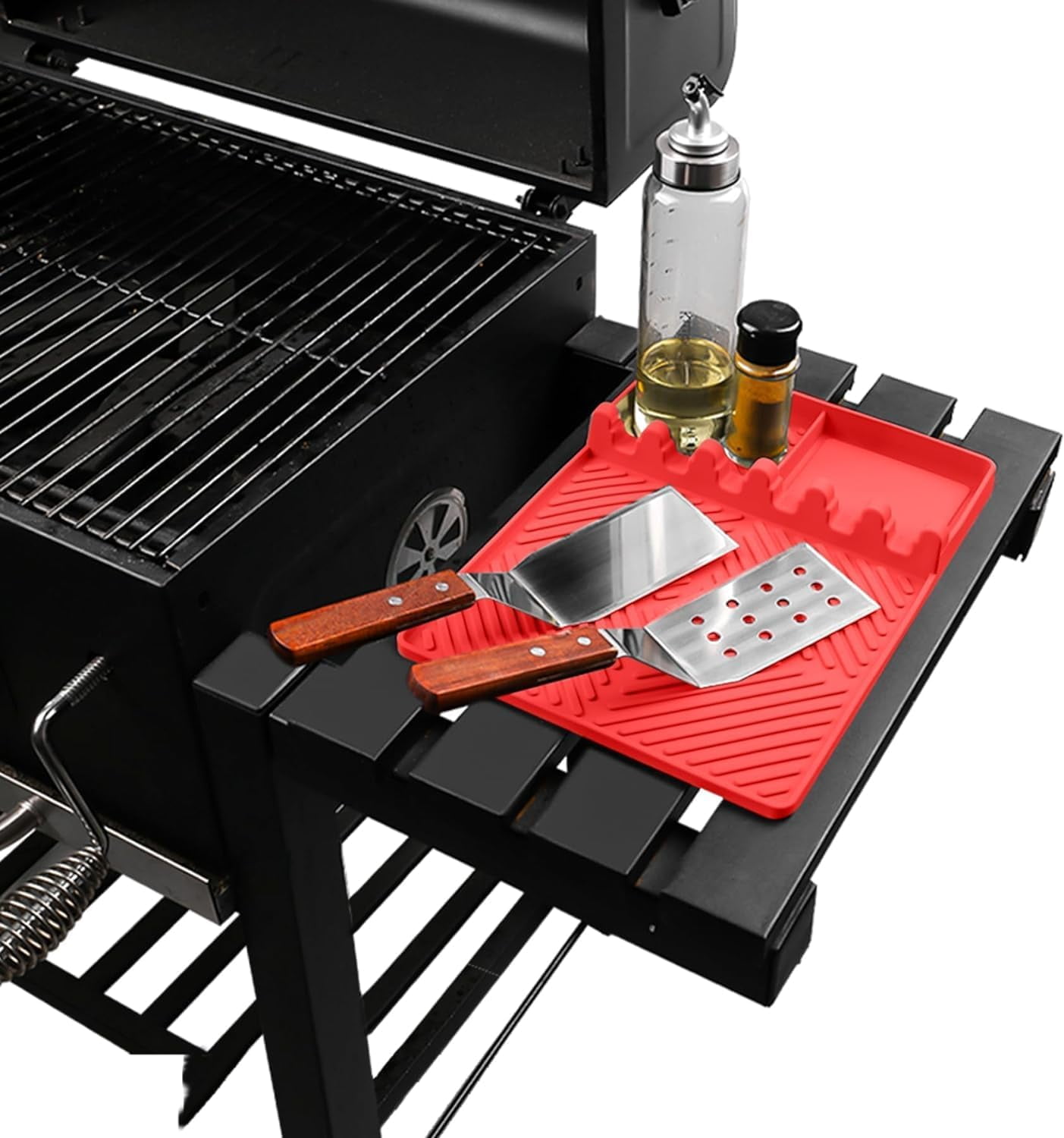 Silicone Spatula Grill Mat Fit for Blackstone, Griddle Tools Mat with ...