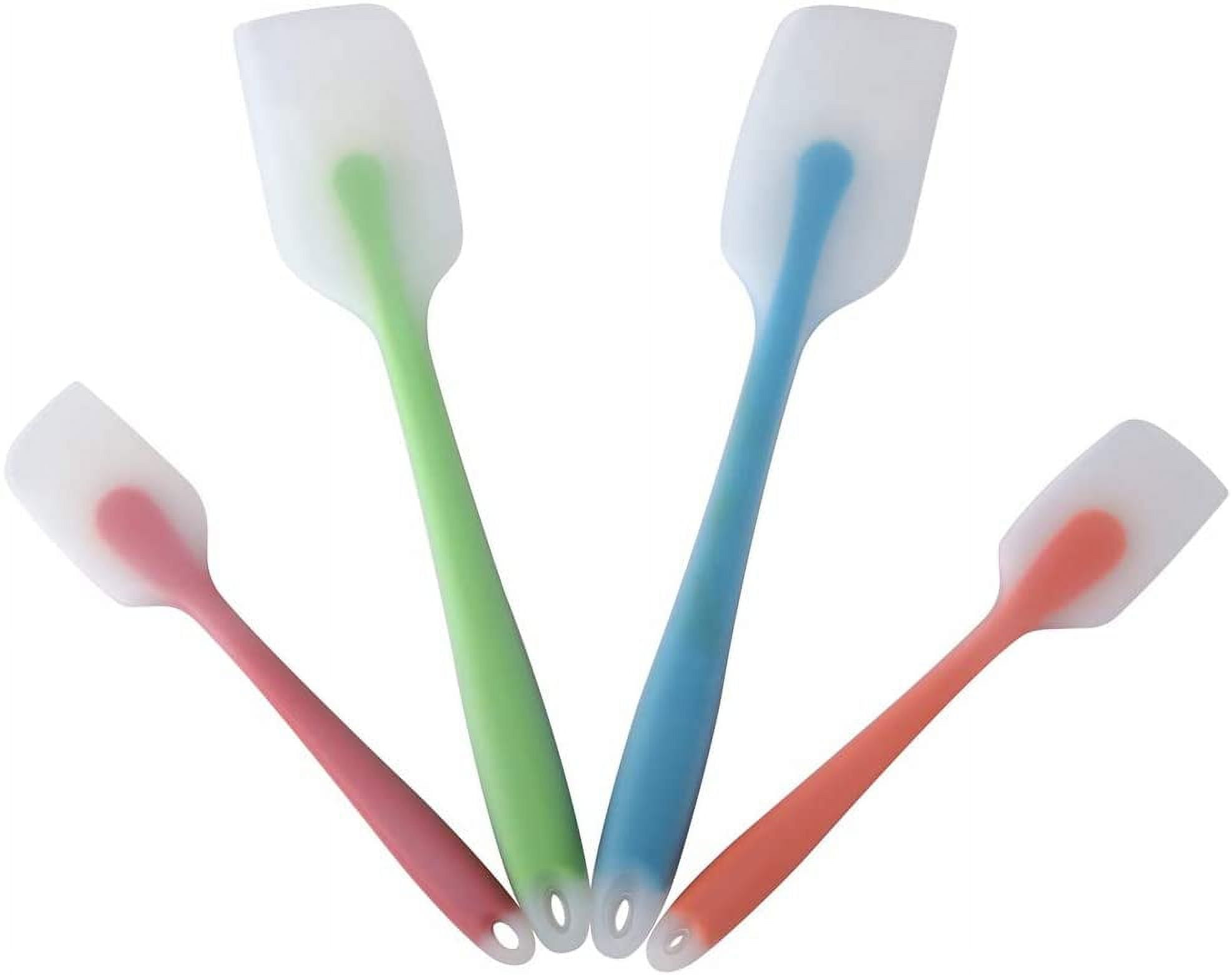 Silicone Spatula Set of 4 - Heat Resistant Flexible Spatula 450F with ...