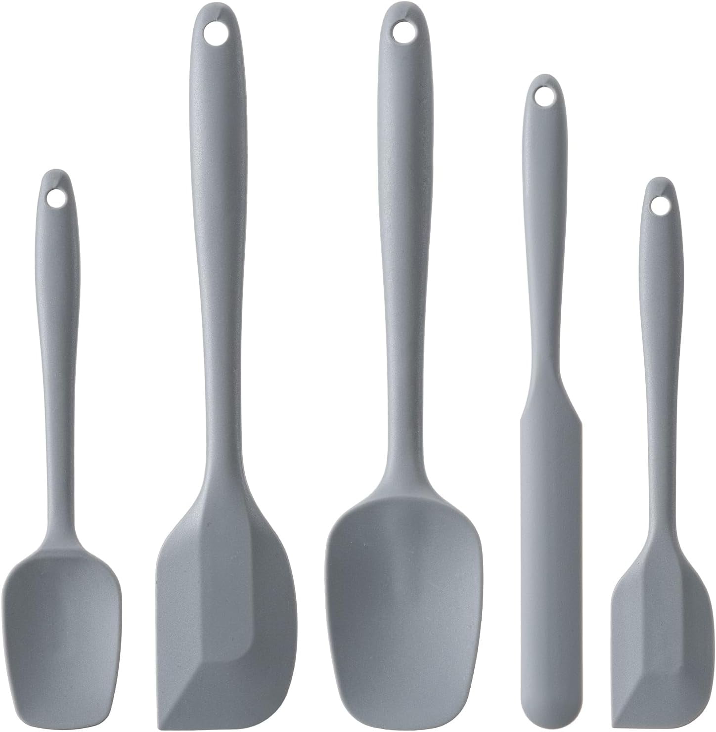 Silicone Spatula Set, 5 Piece Food Grade Rubber Spatulas for Baking ...