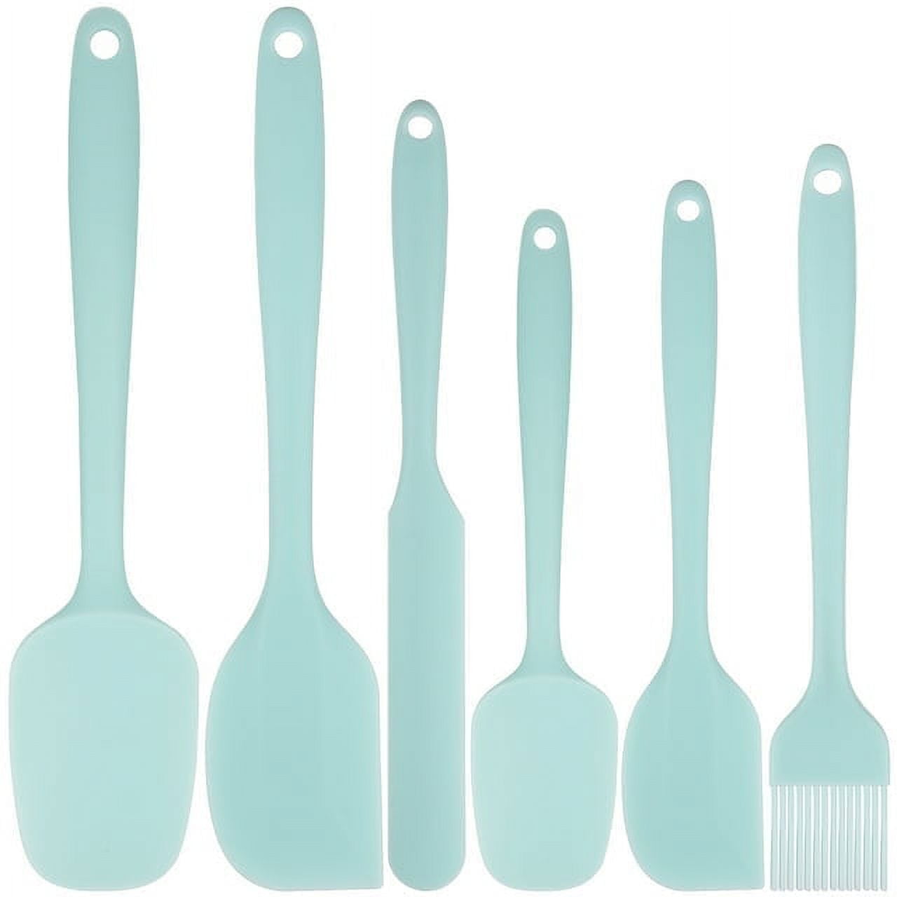 Silicone Spatula Set of 6, Food Grade Rubber Spatulas and Cooking ...
