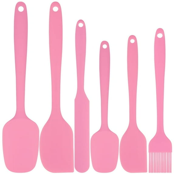 Silicone Spatula Set of 6, Food Grade Rubber Spatulas and Cooking ...