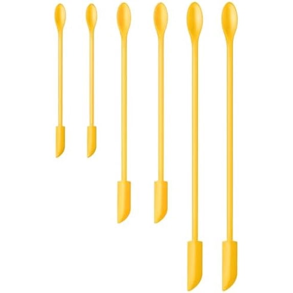 Silicone Spatula Set (6Pcs) - Mini Scraper Tool for Beauty & Food - Reach Every Last Drop, Multi ...