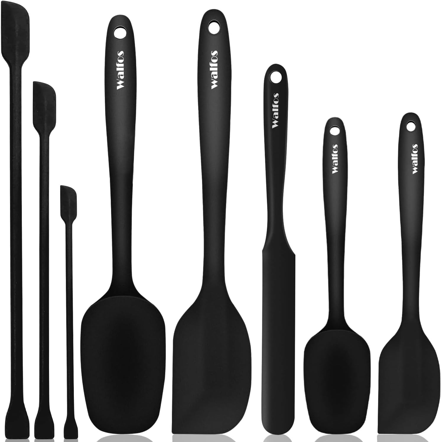 Silicone Spatula Set of 8(600°F）- Heat Resistant Kitchen Silicone ...