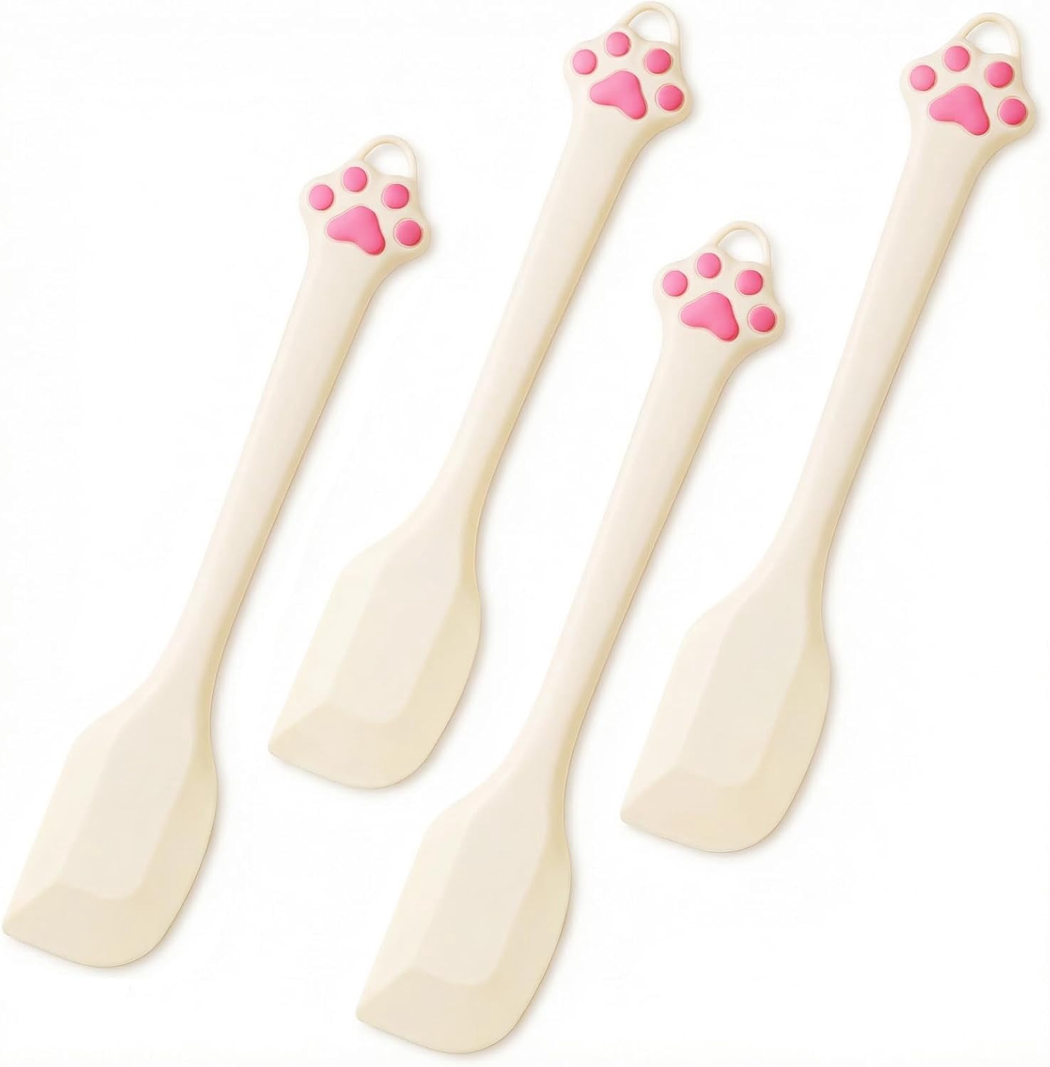 Silicone Spatula Set, Cat Paw Design, Flexible scraper, Heat Resistant ...
