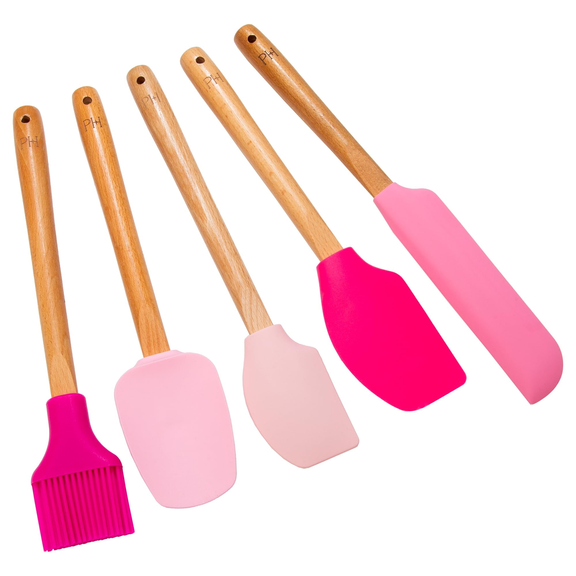 Silicone Spatula Set, Heat Resistant Kitchen Utensils Tool Set Includes ...