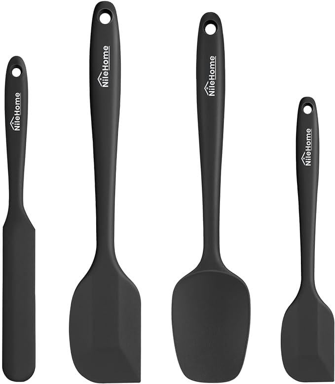 Silicone Spatula Set, Rubber Spatula High Heat-Resistant Premium BPA ...