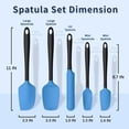 Silicone Spatula Set of 5 High Temperature Resistant Food Grade ...