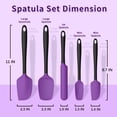 Silicone Spatula Set of 5 High Temperature Resistant Food Grade ...