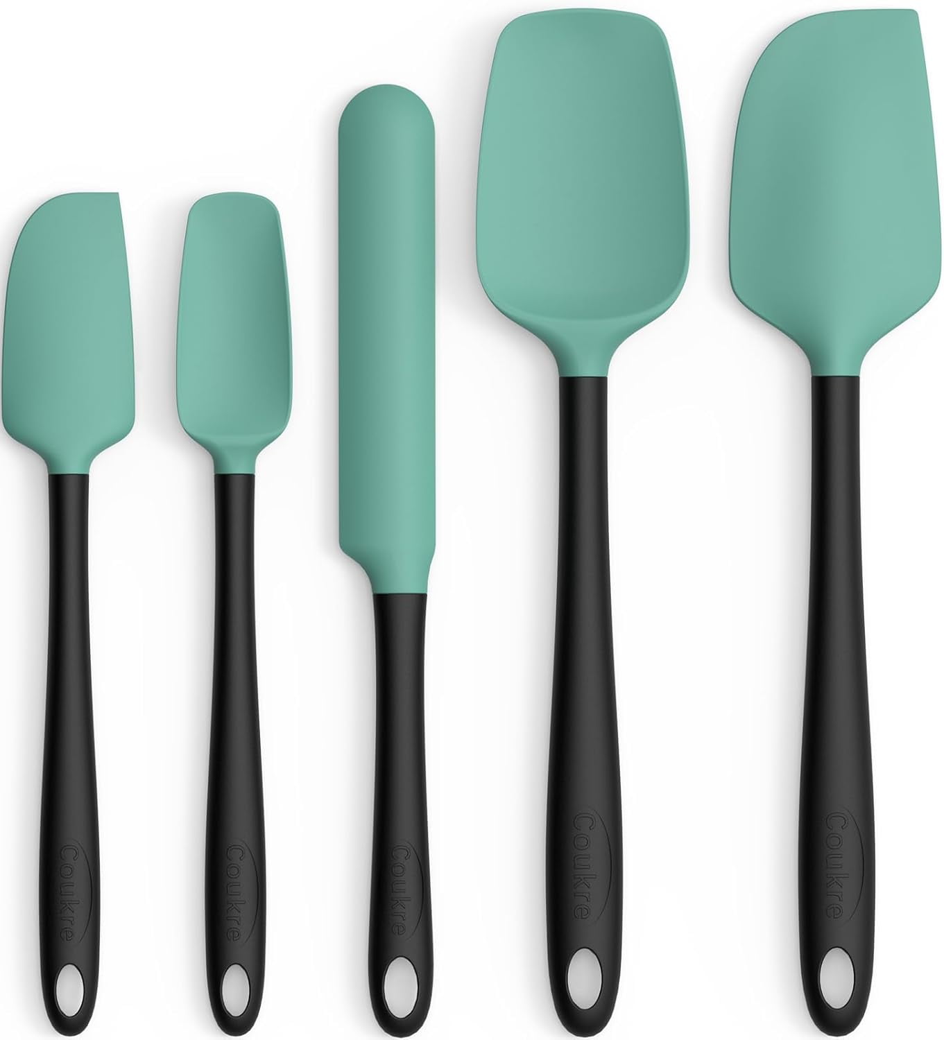 Silicone Spatula Set of 5,High Temperature Resistant, Food Grade ...