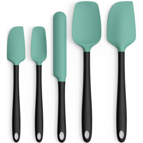 Silicone Spatula Set of 5,High Temperature Resistant, Food Grade ...