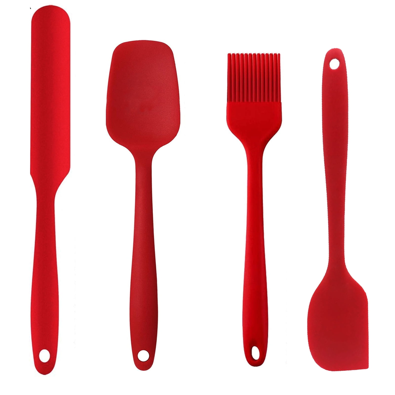 Silicone Spatula Tool Set - Heat Resistant, Non-Stick, BPA-Free Kitchen ...