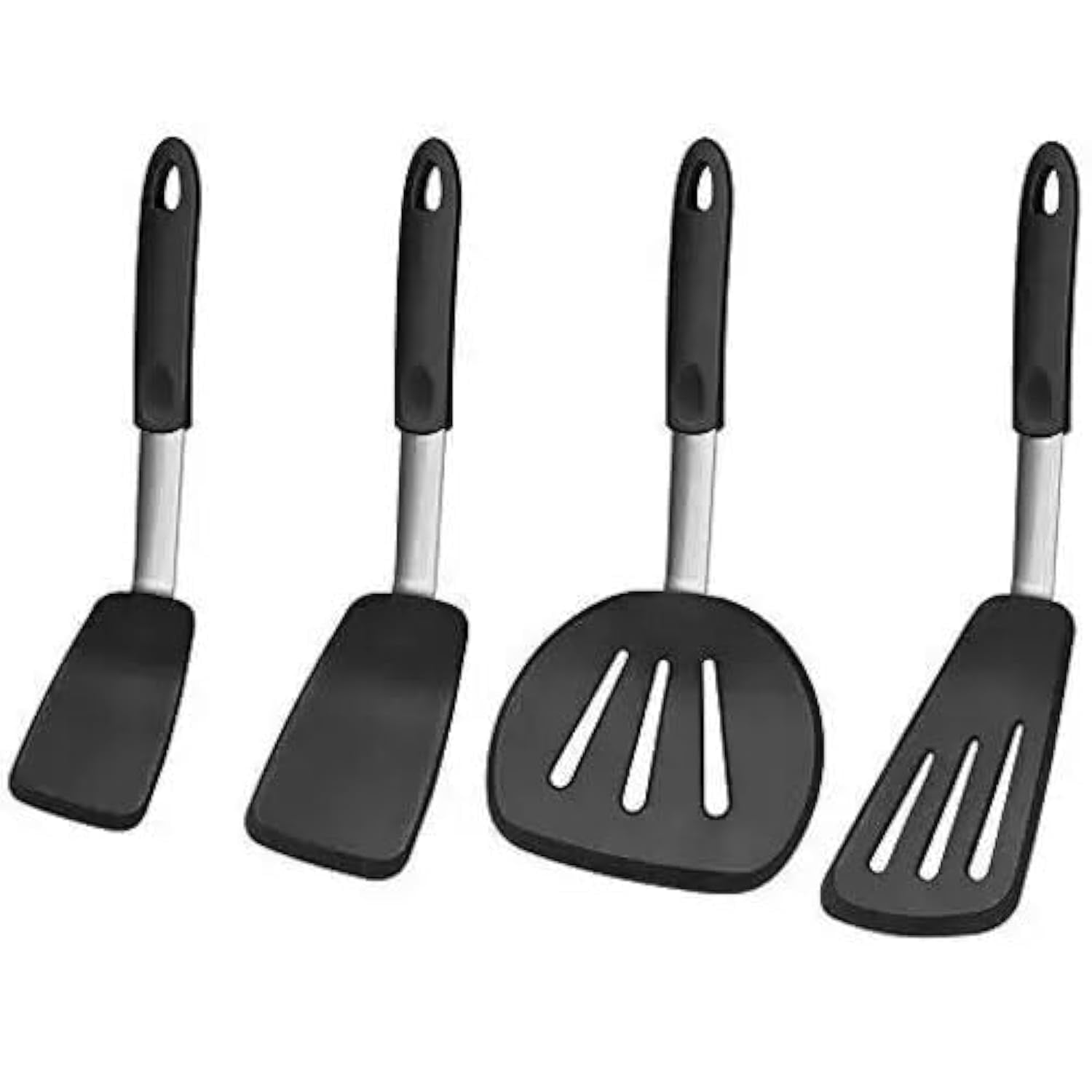 Silicone Spatula Turner Set of 4, Heat Resistant Cooking Spatulas for ...