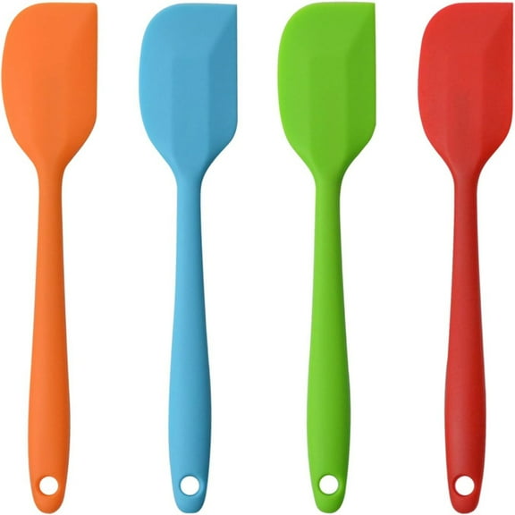 Silicone Spatula Set of 5 - Seamless One-Pieces Design, Non-Stick ...
