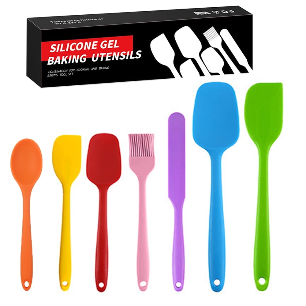 Silicone Spatulas 7-Piece Set, Food Grade Silicone Spatulas, 480 °F ...