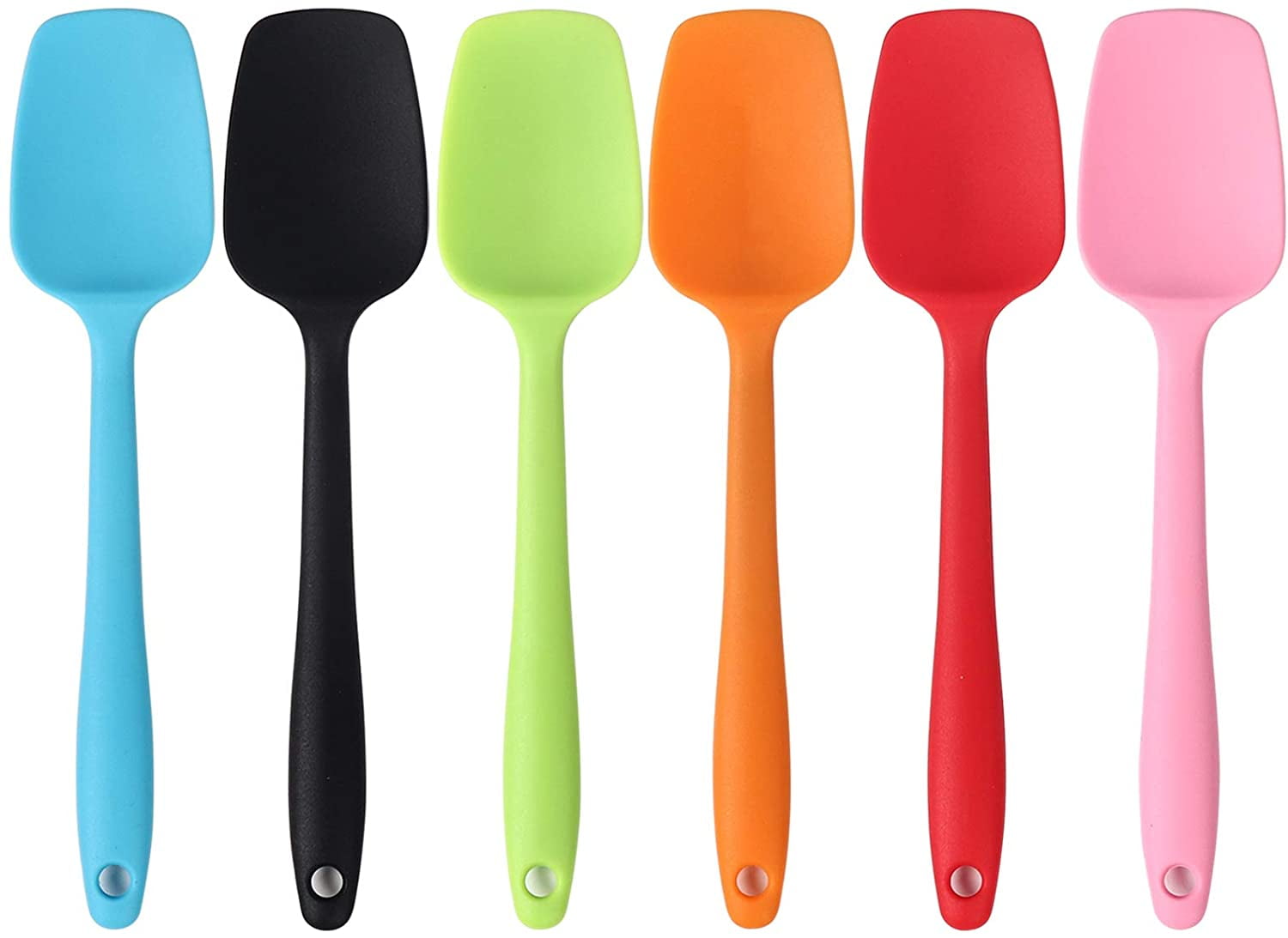 Silicone Spatulas, 8.2 inch Small Rubber Spoon Spatula Heat Resistant ...