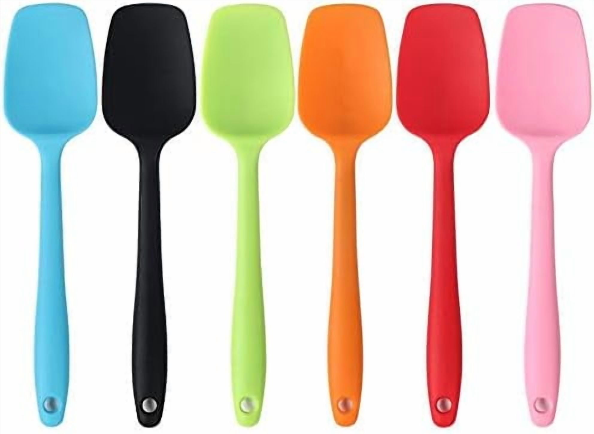 Silicone Spatulas, 8.2 inch Small Rubber Spoon Spatula Heat Resistant ...
