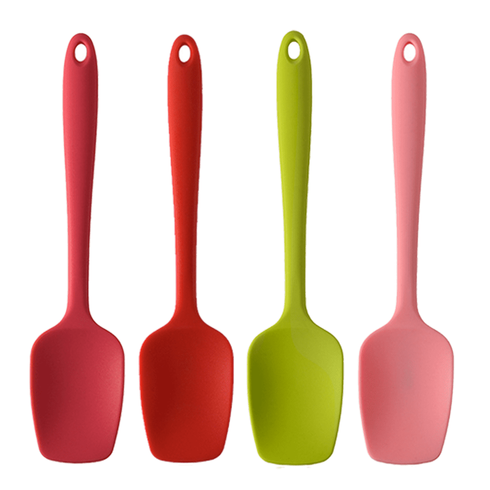 Silicone Spatulas, Rubber Spoon Spatula Heat Resistant One Piece Design ...
