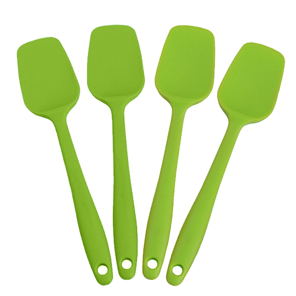 Silicone Spatulas, Rubber Spoon Spatula Heat Resistant Seamless One ...