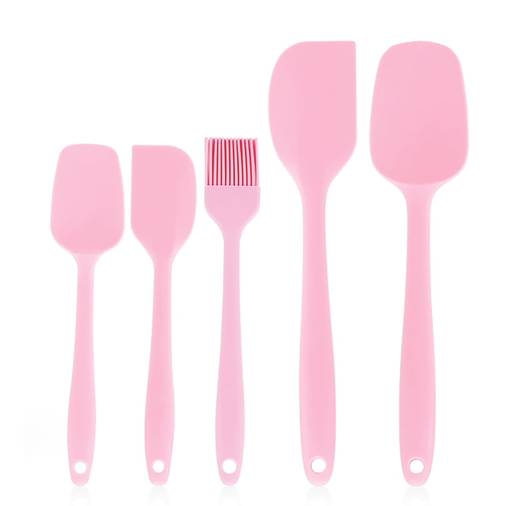 Silicone Spatulas, Small Rubber Spatula Seamless One Piece Design Heat Resistant Non-Stick ...