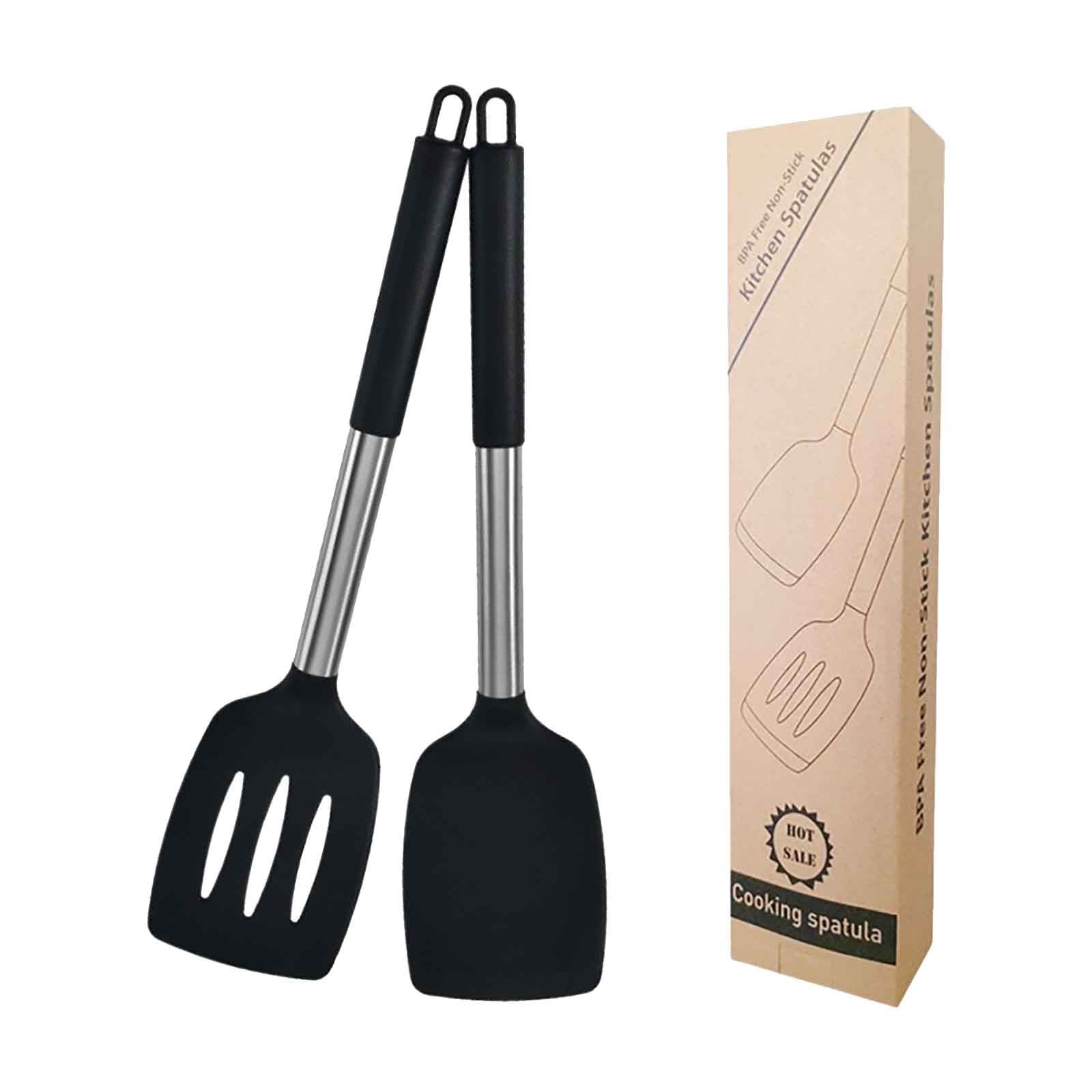 Silicone Spatulas Turners, Slotted Silicone Spatula, Slotted Kitchen ...
