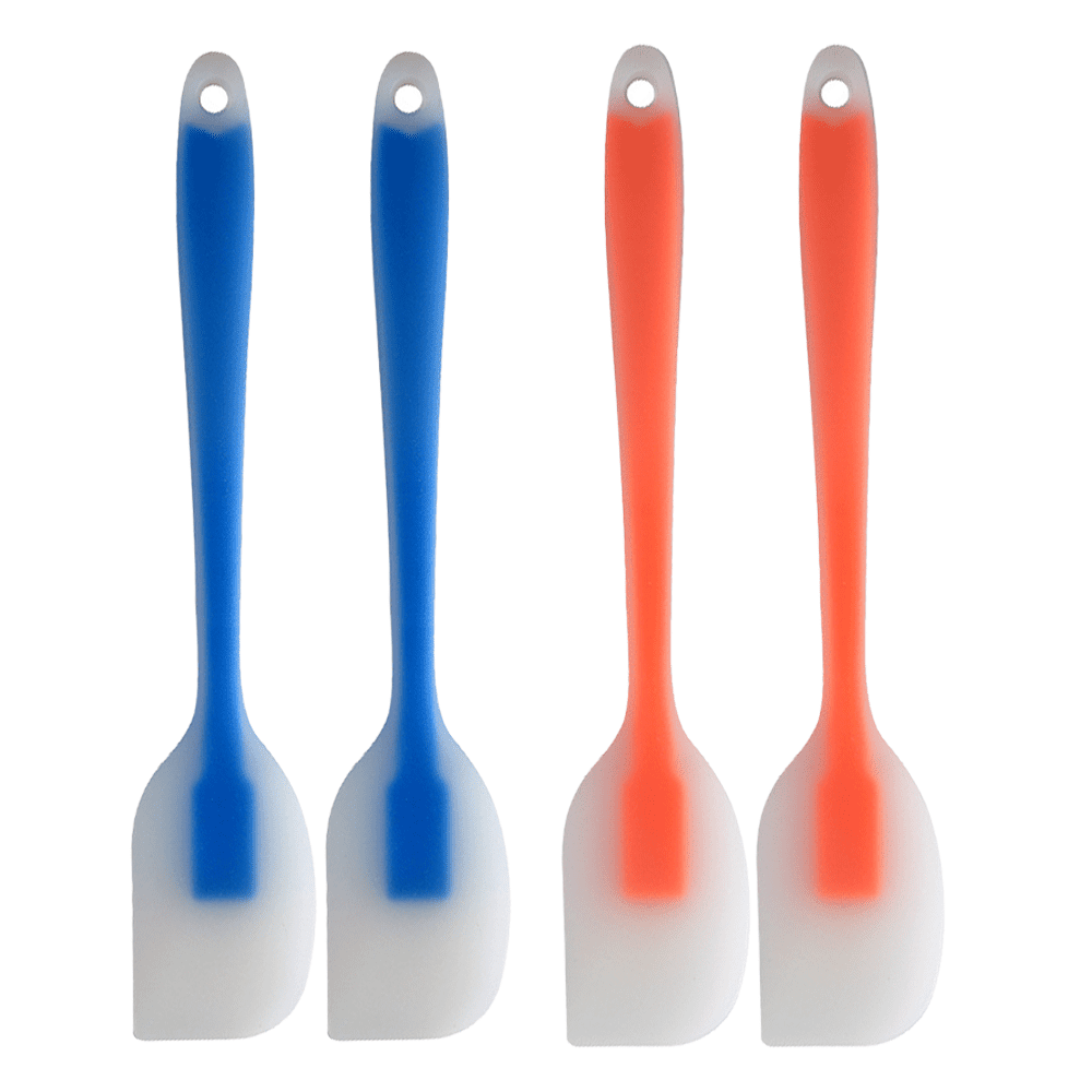 Silicone Spatulas, for Nonstick Cooking Baking, 4 Silicone Scrapers ...
