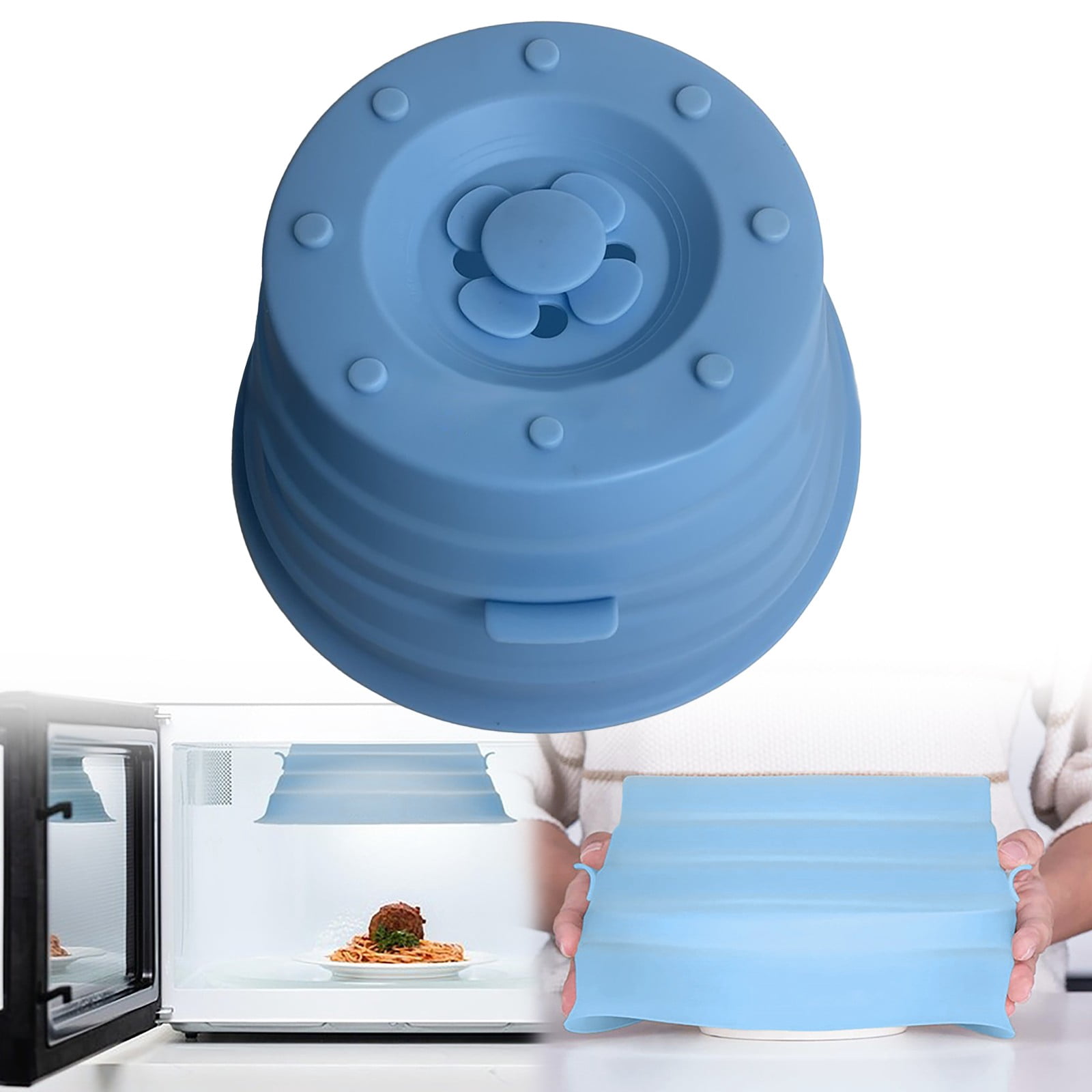 Silicone Splatter Guard,4-In-1 Folding And Hanging Silicone Microwave ...