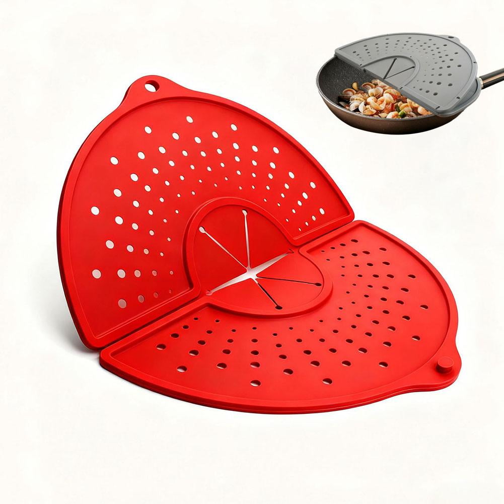 Silicone Splatter Screen For 10, 11 and 12 Inch Frying Pan, Foldable ...