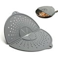 Silicone Splatter Screen for 10-12 Inch Frying Pans – Foldable Grease ...
