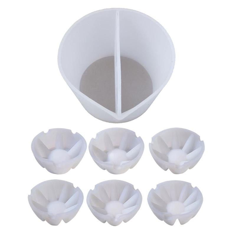 Silicone Split Cup 2/3/4/5 Chambers Reusable Silicone Pouring Divided ...