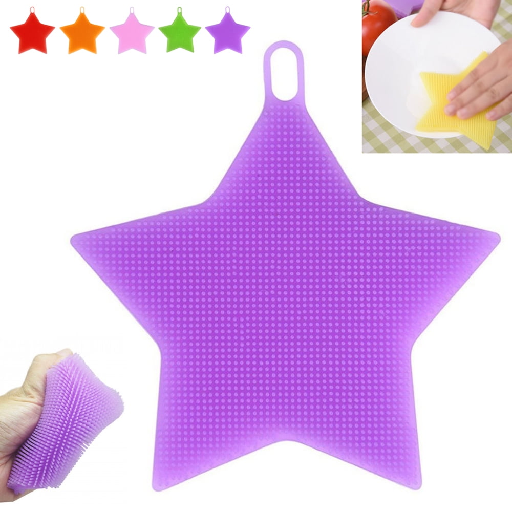 Silicone Sponge Dish Washing Kitchen Gadget Scrubber Sponges Dish Brush ...