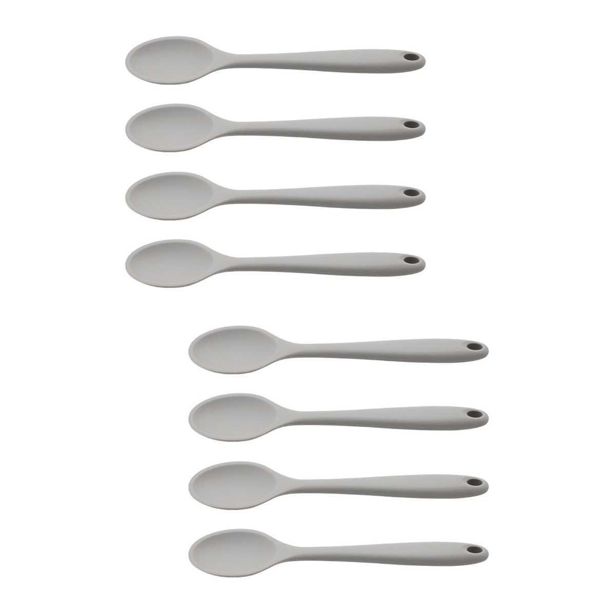 Silicone Spoon Kitchen Mixing Stainless Steel Serving Spoons Ceramic ...