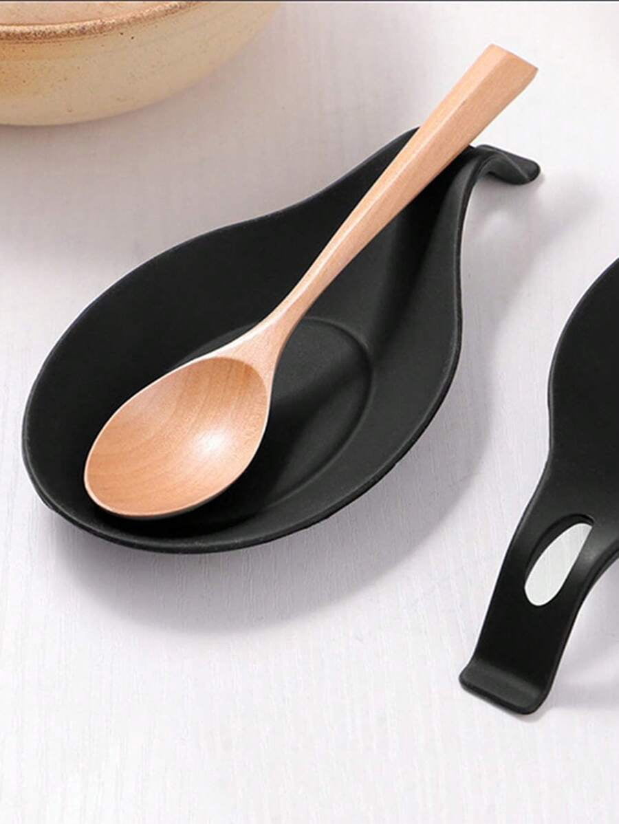 Silicone Spoon Rest Set of 2, Heat-Resistant Kitchen Utensil Holder for ...