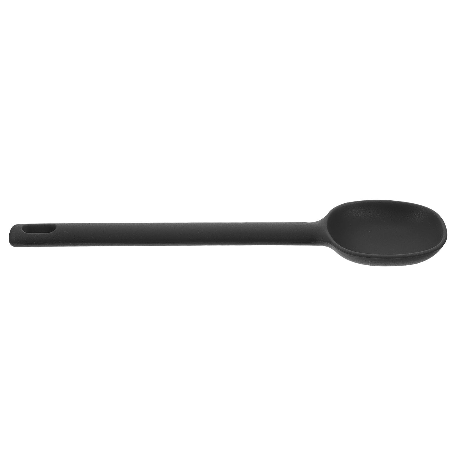 FUEENIRVA Black Silicone Soup Spoon, Kitchen Cooking Ladle, , Non ...