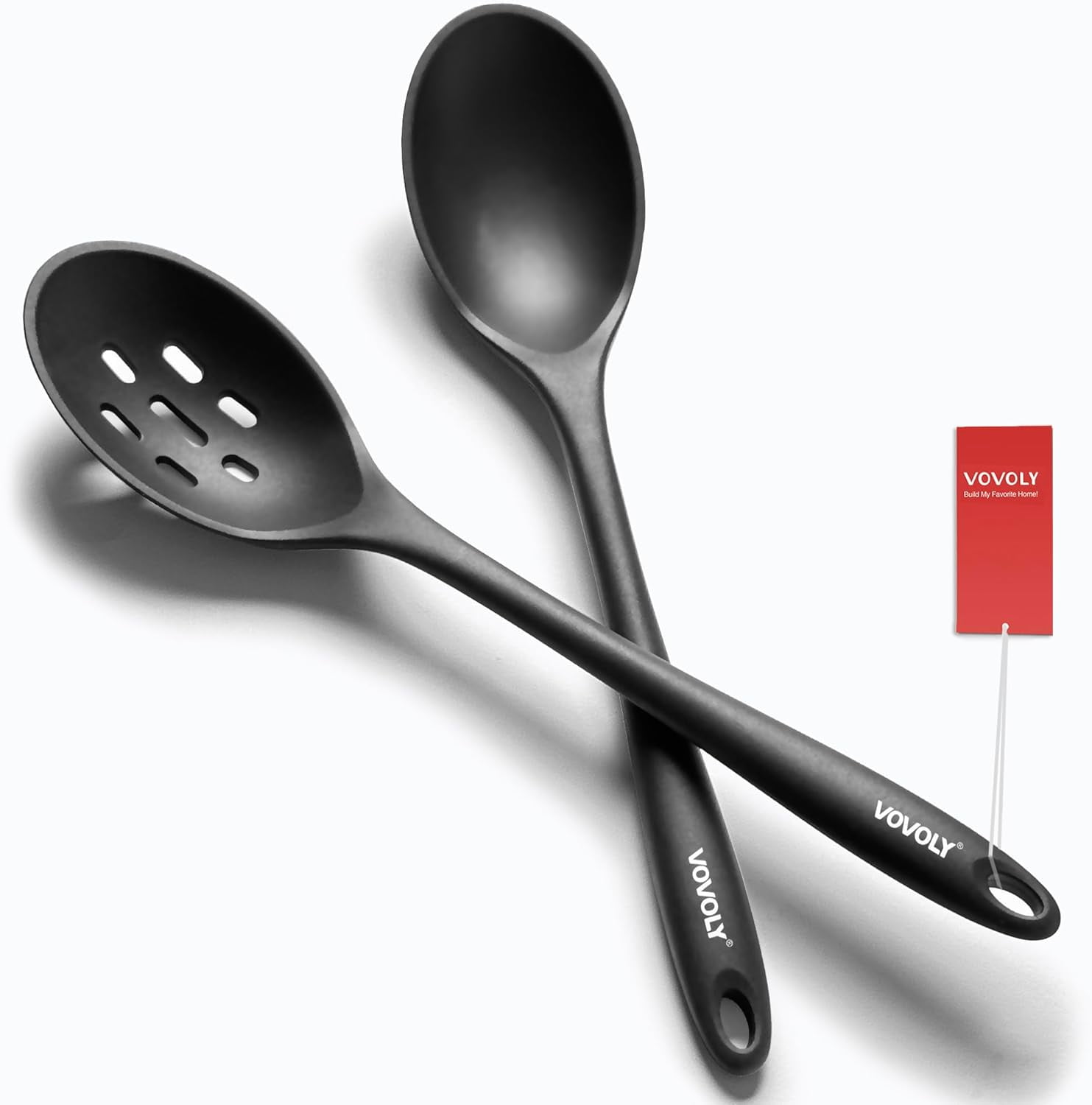 Silicone Spoons for Cooking - Extra Large Kitchen Spoons for Mixing ...