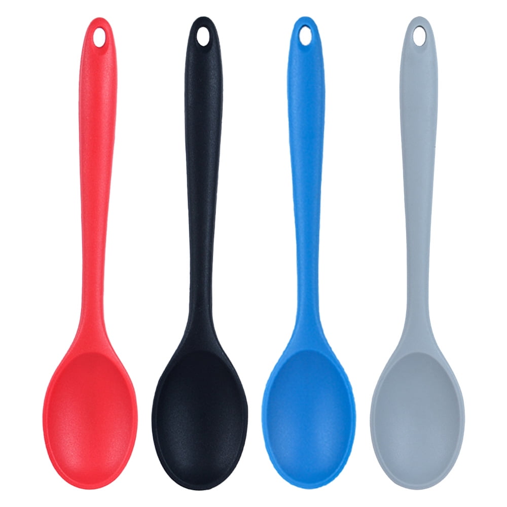 Silicone Spoons for Cooking - Large Kitchen Spoons for Mixing, Serving ...