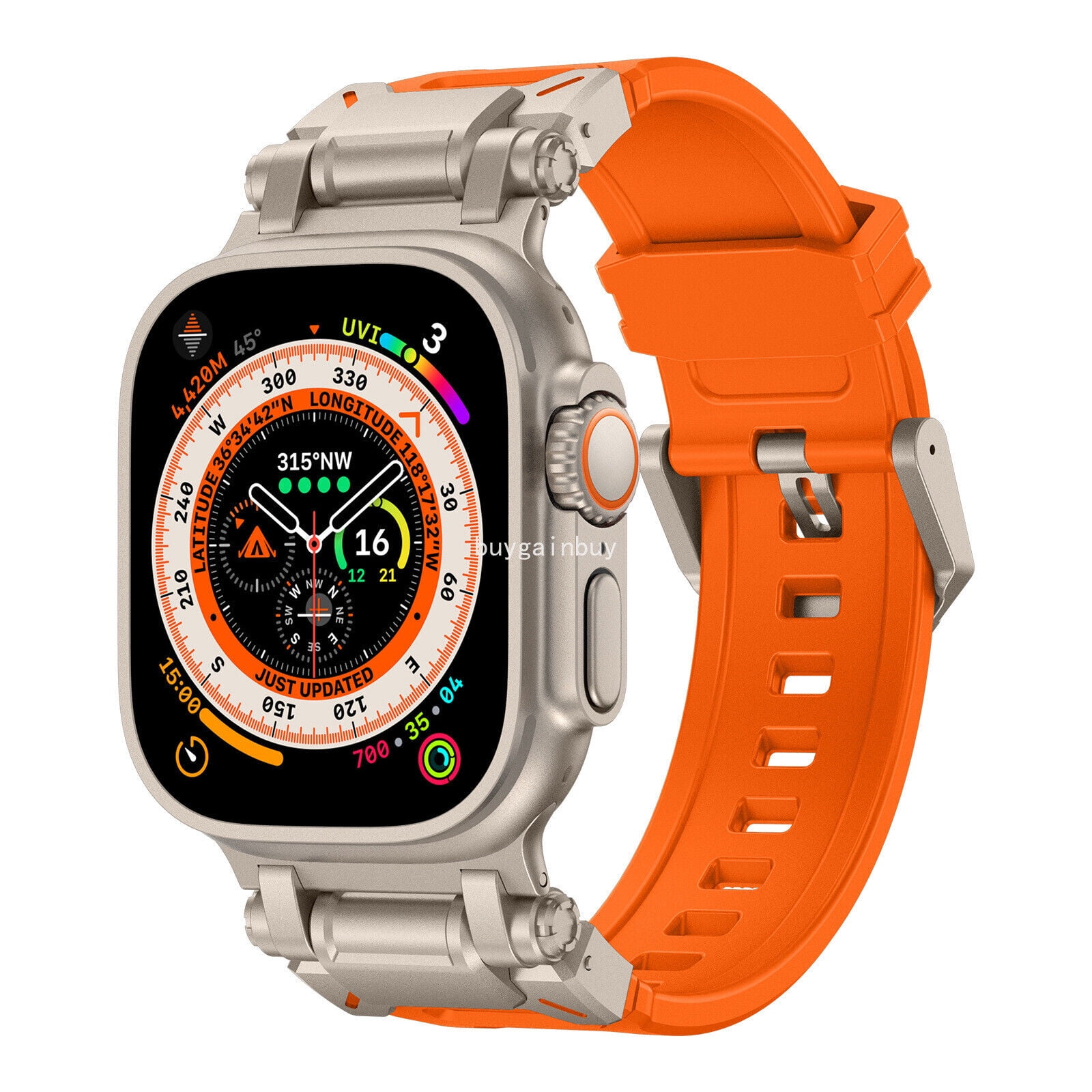 Silicone Sports Watch Band for Apple Watch Series 10 9 8 7 6 5 4 3 2 1 ...